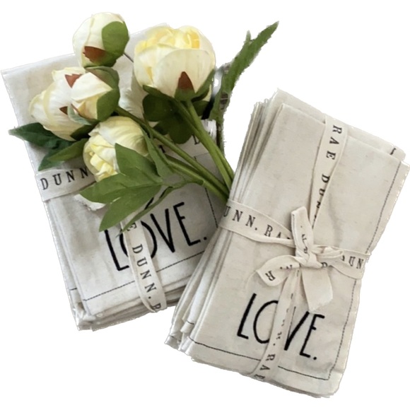 Rae Dunn | Dining | 8 Rae Dunn Love Napkins | Poshmark